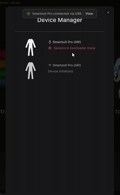 Smartsuit Pro Bootloader Mode Process Guide – Rokoko